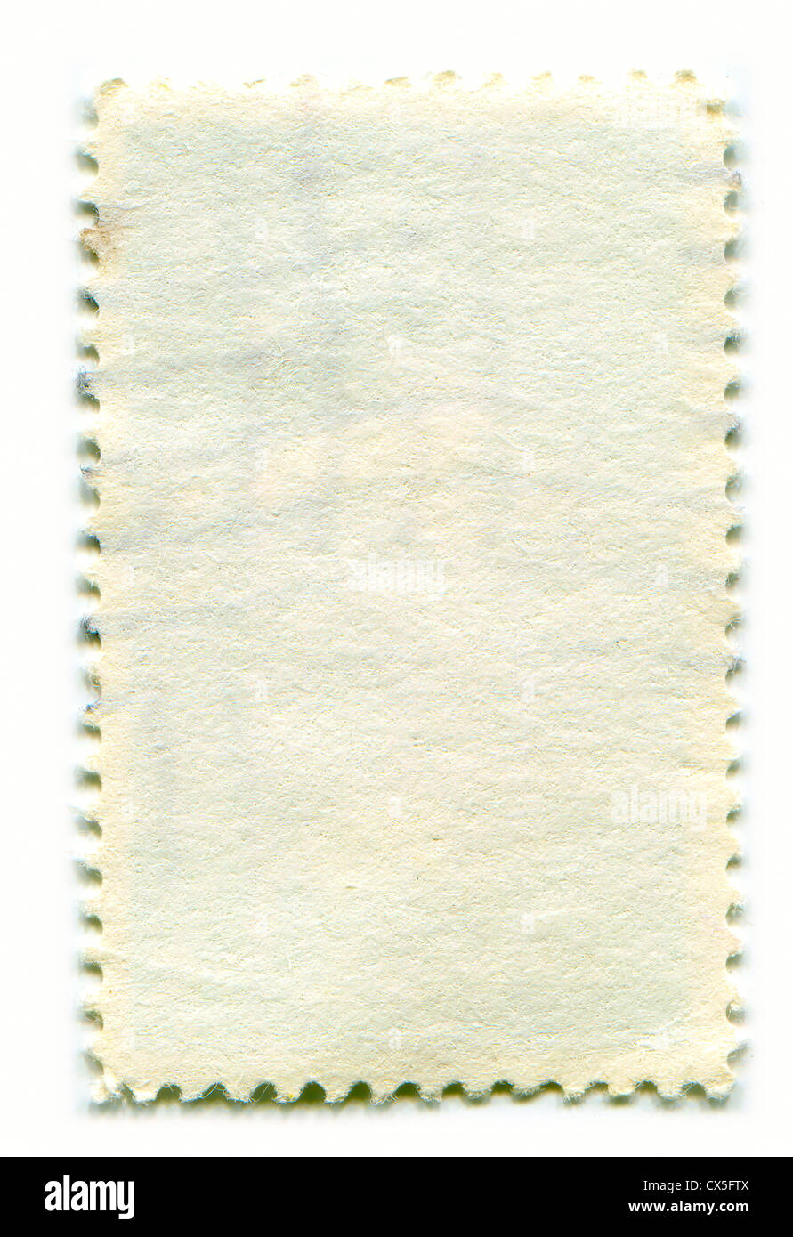 The reverse side of a postage stamp Stock Photo - Alamy