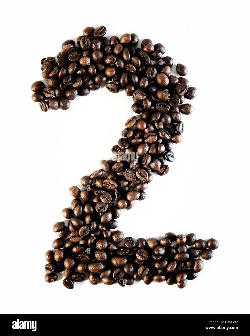 Numbers made from coffee beans Stock Photo - Alamy