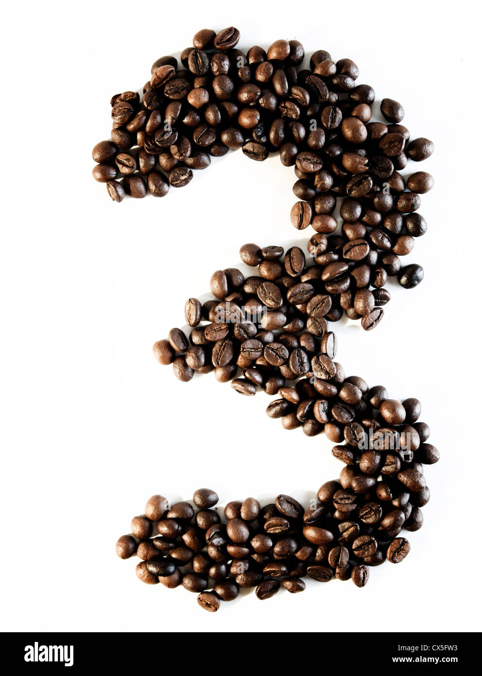 Numbers made from coffee beans Stock Photo - Alamy
