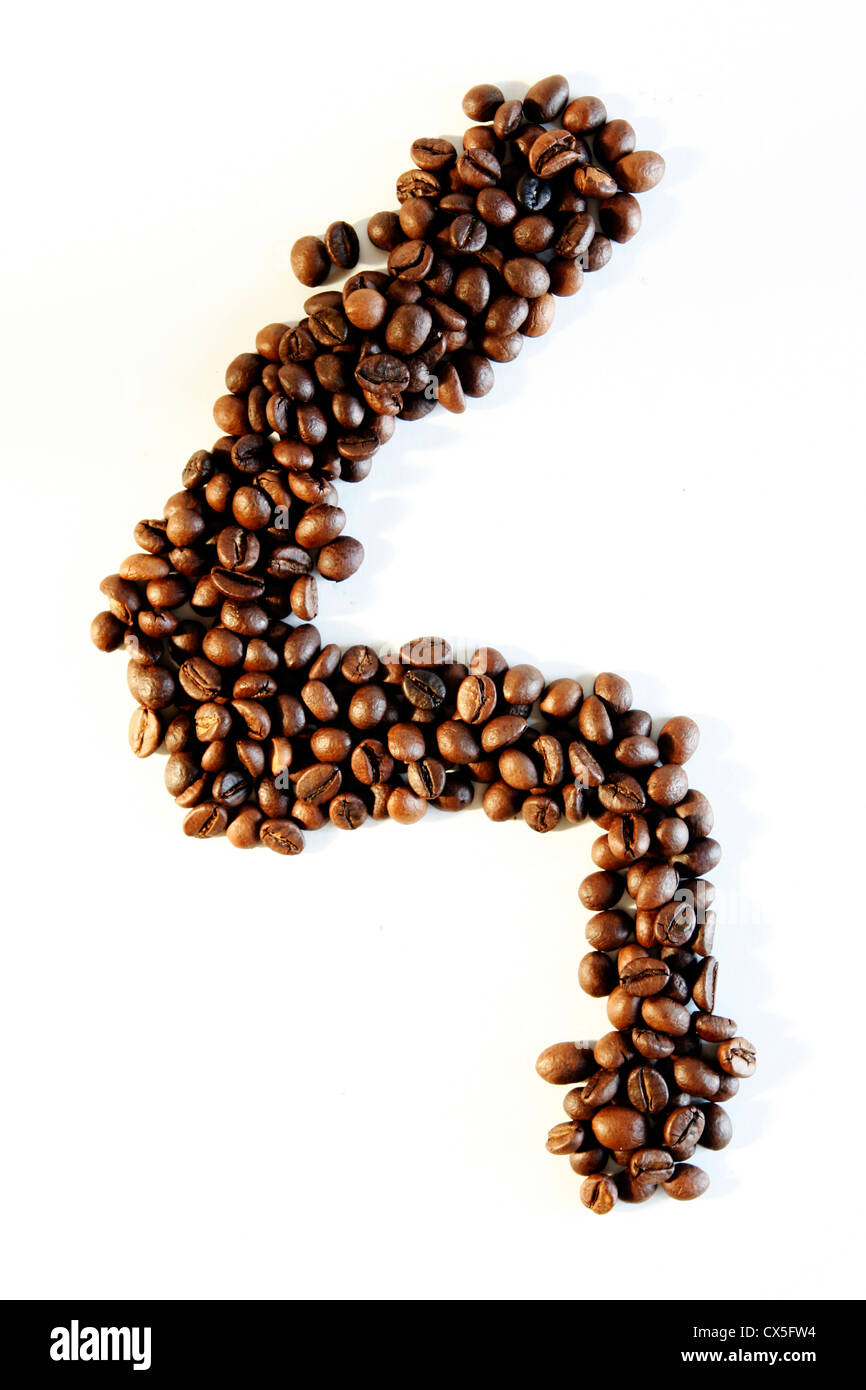 Numbers made from coffee beans Stock Photo - Alamy