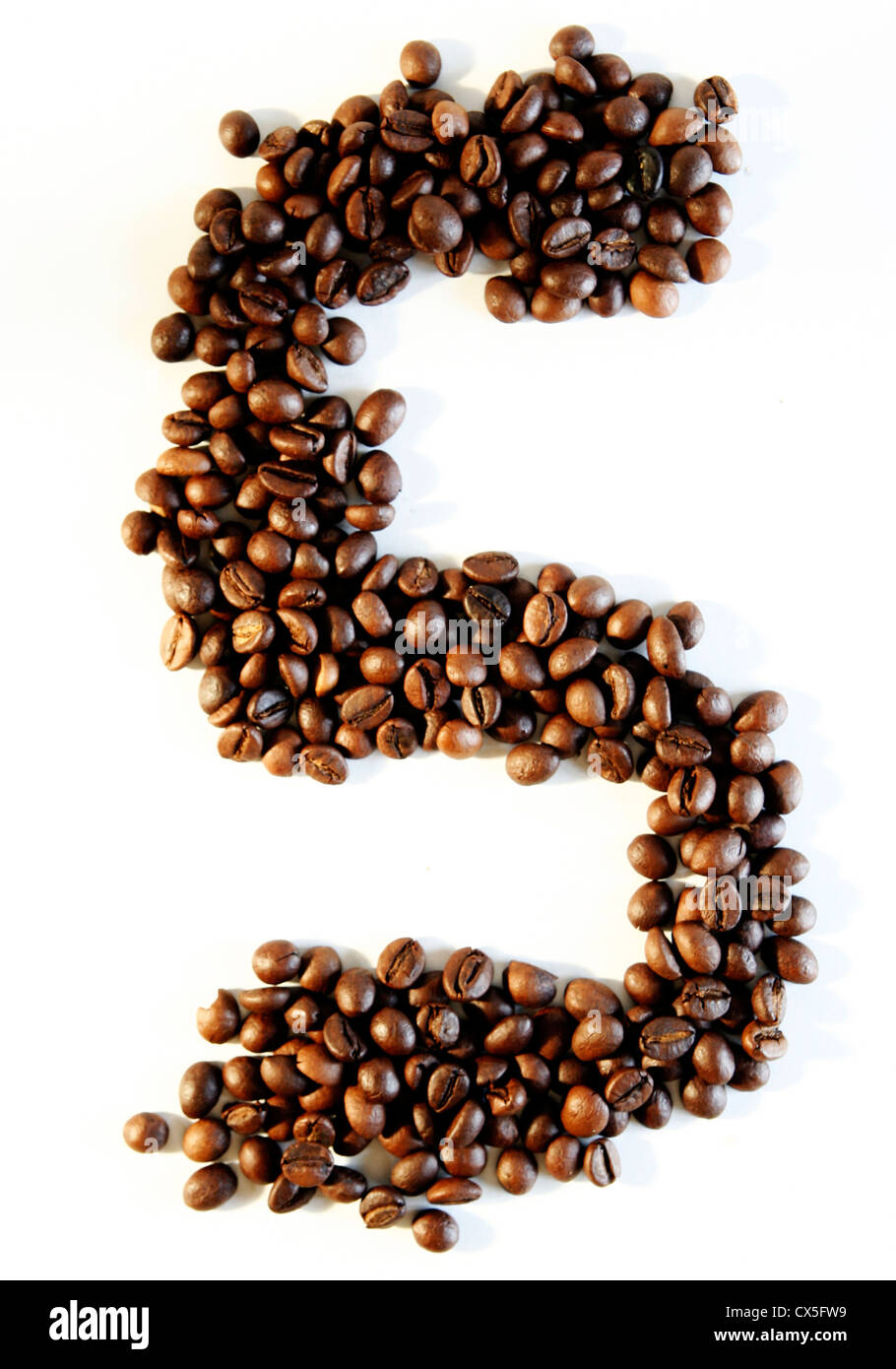 Numbers made from coffee beans Stock Photo - Alamy