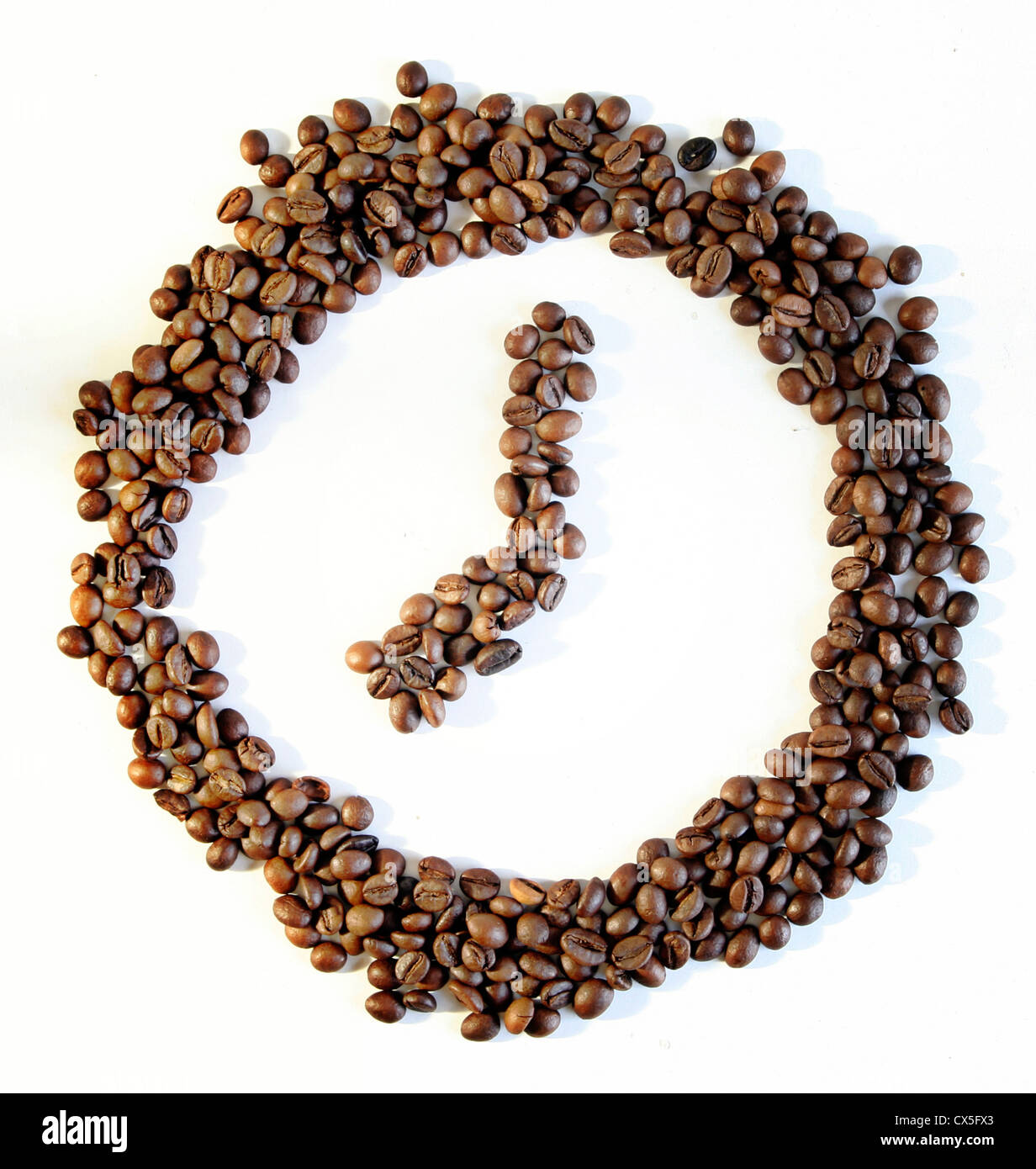 Clock made from coffee beans Stock Photo - Alamy
