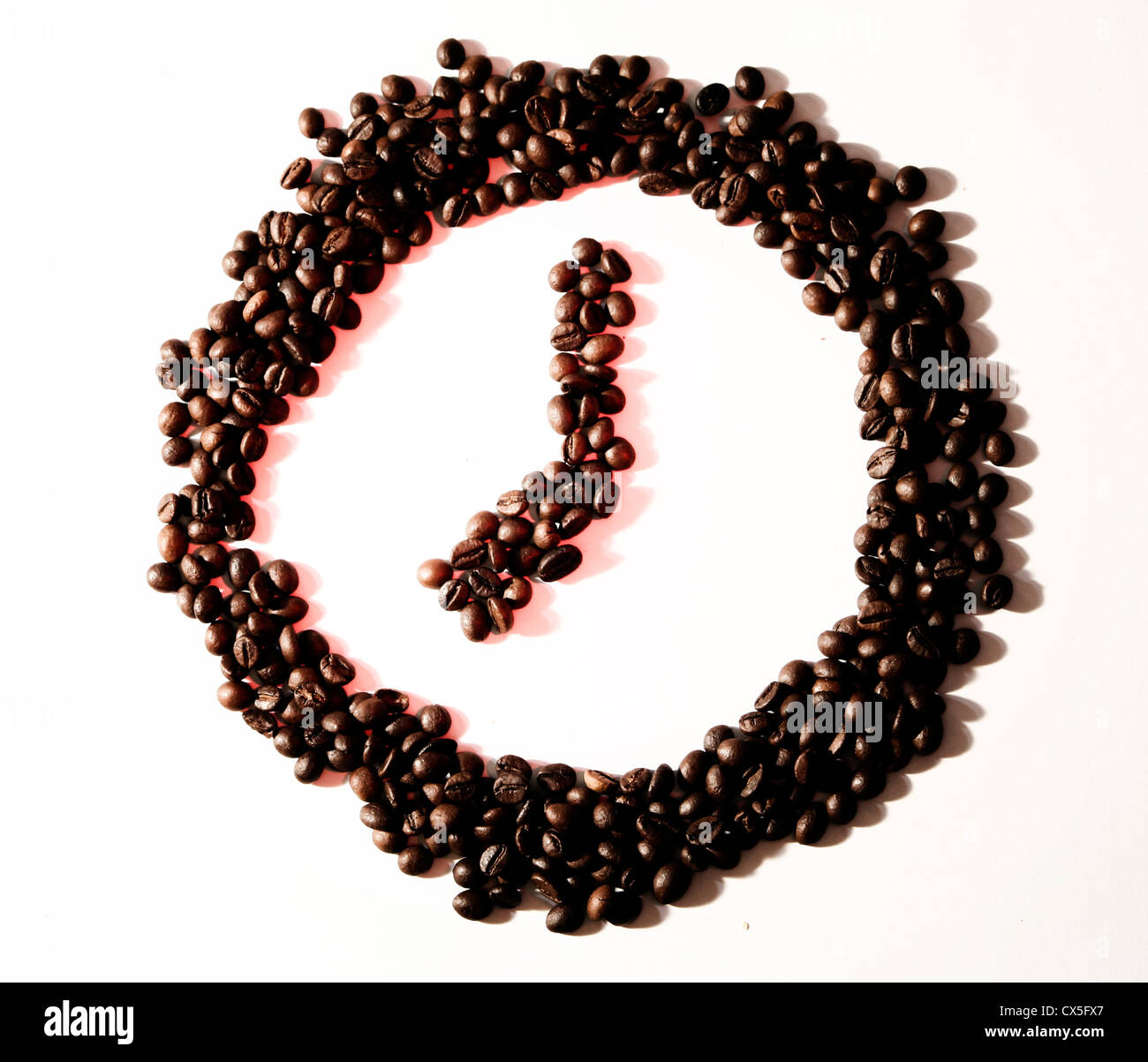 Clock made from coffee beans Stock Photo - Alamy