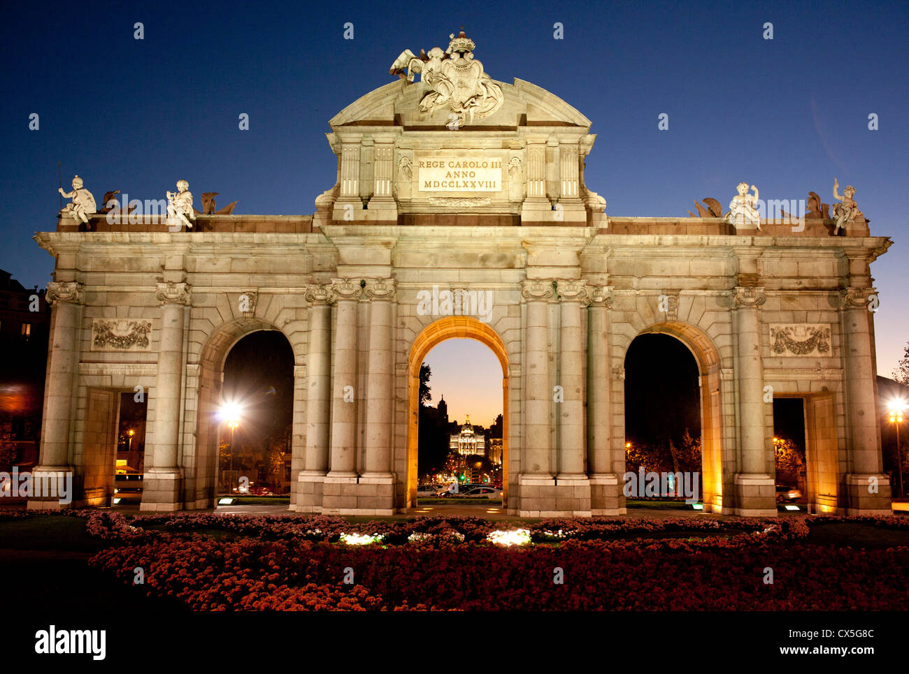 The Puerta de Alcala, built in 1778 to honour Carlos the third it was ...