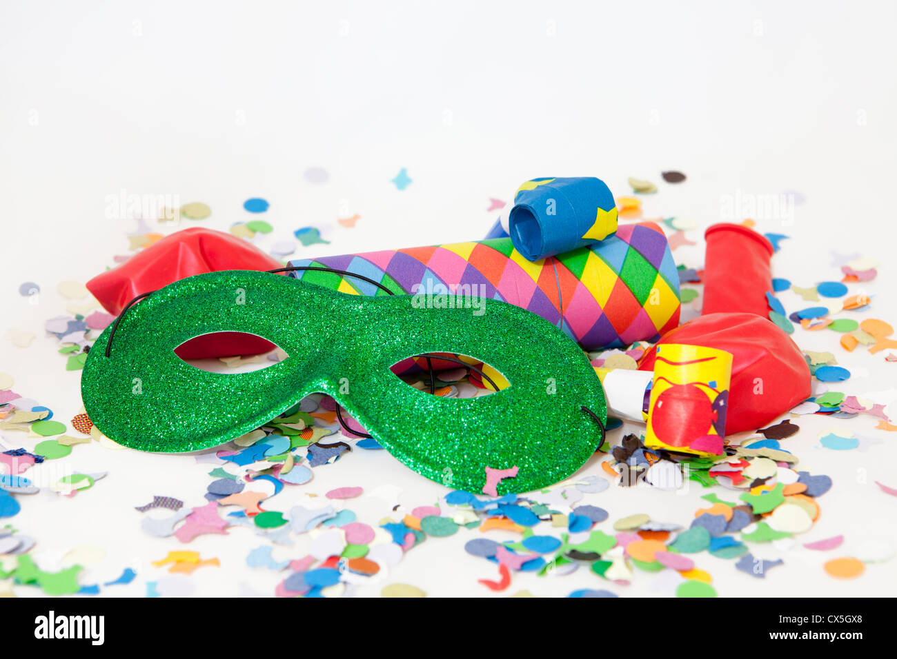 Colorful carnival background with stripes and mask Stock Photo - Alamy