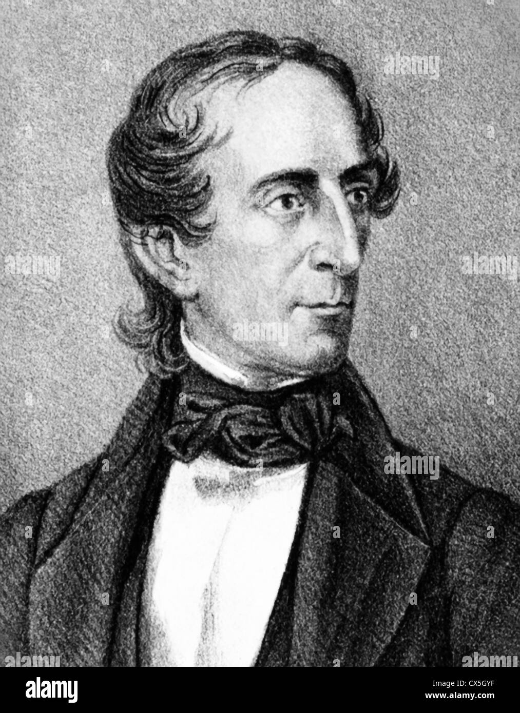 Vintage portrait of John Tyler Stock Photo - Alamy