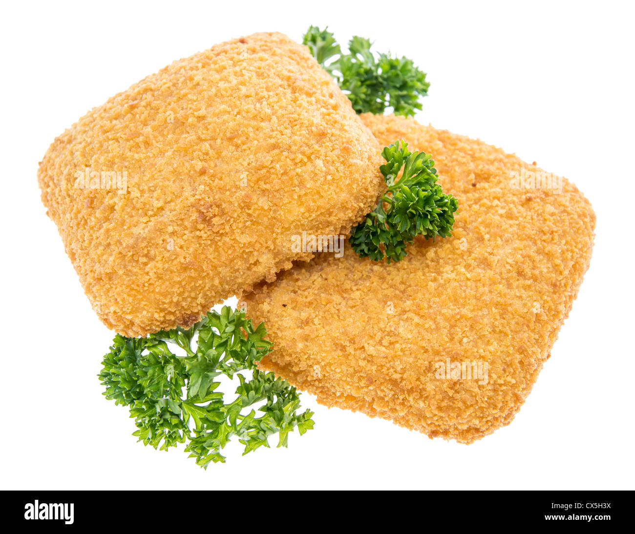 Fried Cheese isolated on white background Stock Photo - Alamy