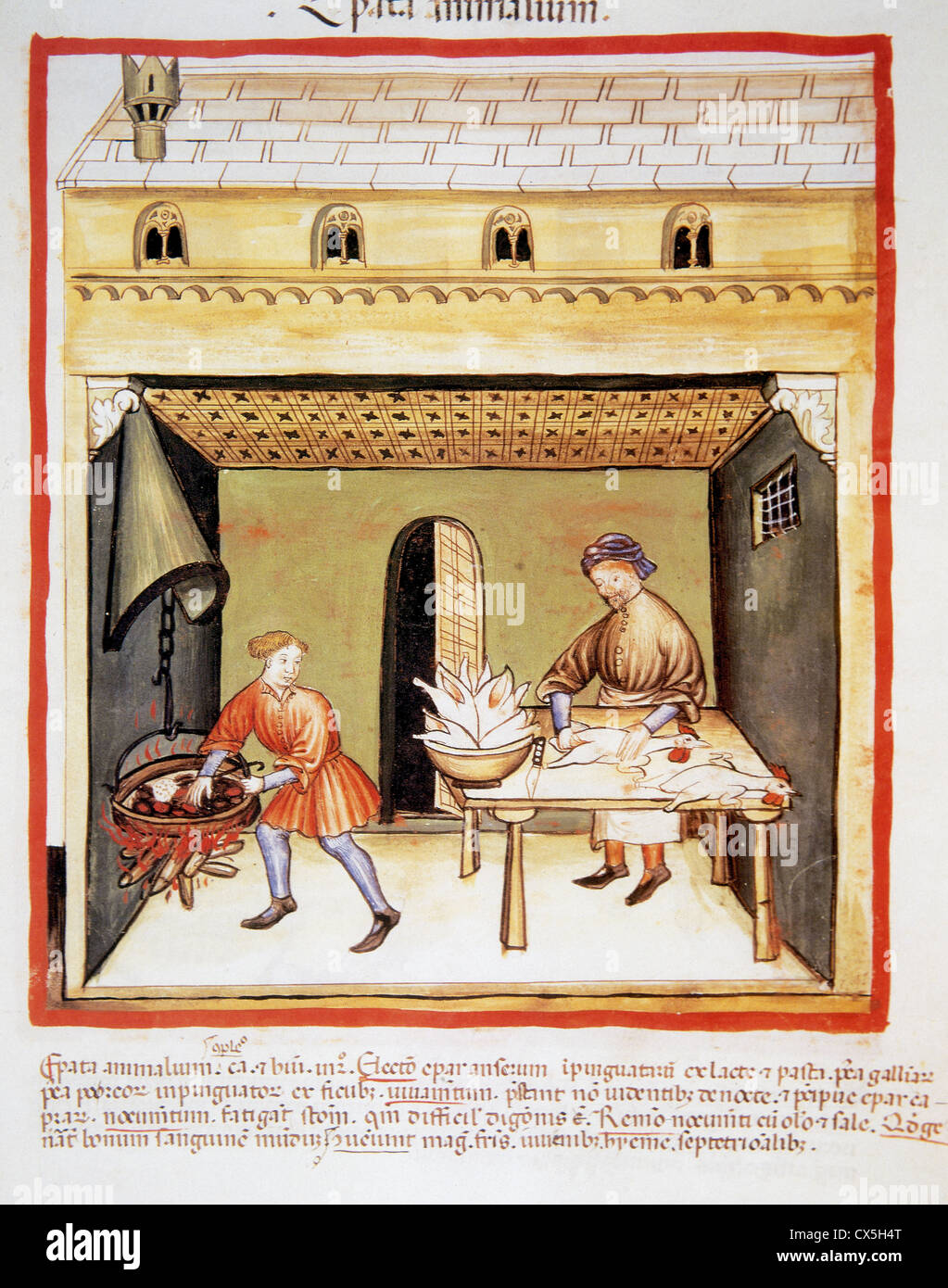 Tacuinum Sanitatis.14th century. Medieval handbook of health. Man ...