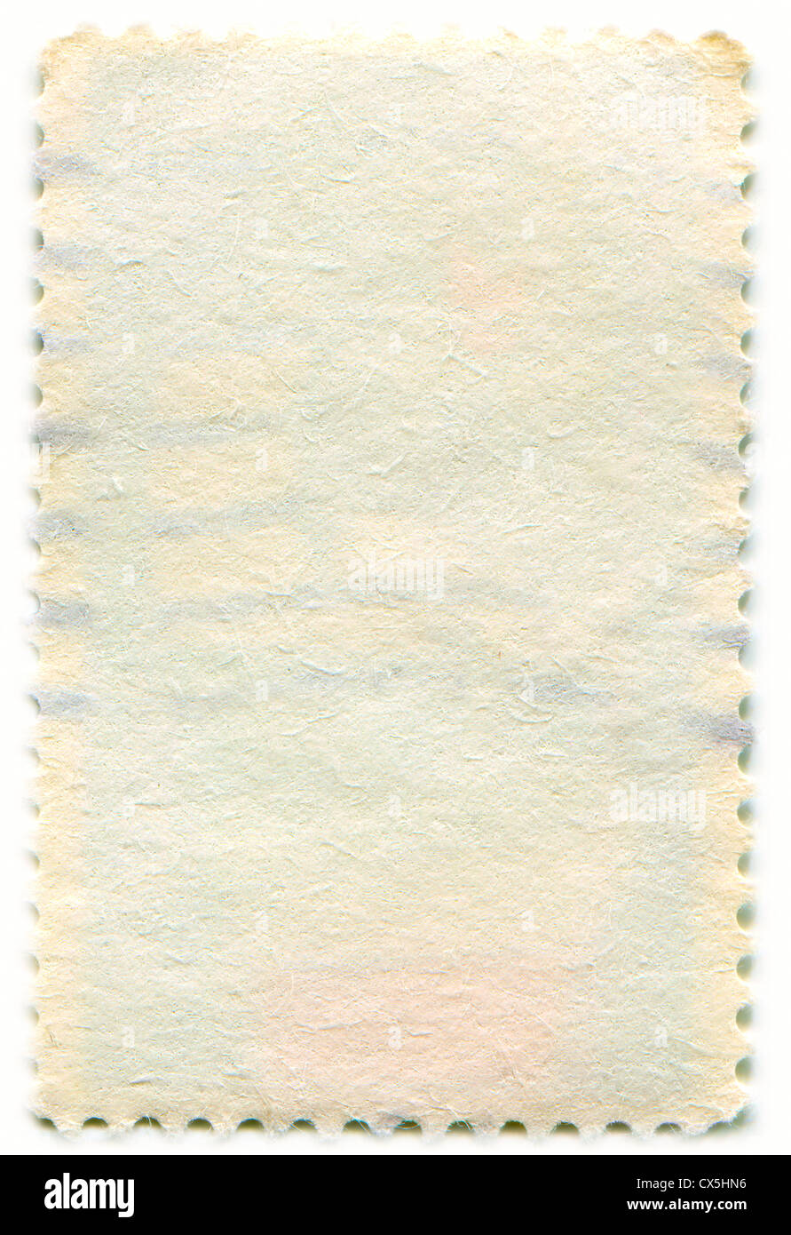 The reverse side of a postage stamp Stock Photo - Alamy