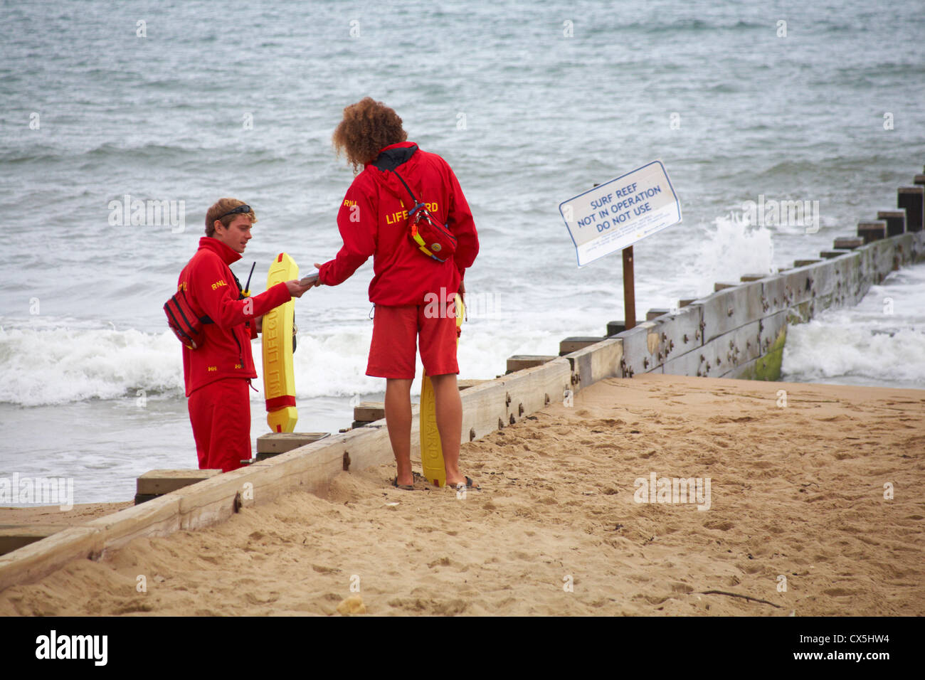 Rnli lifeguards sign hi-res stock photography and images - Alamy