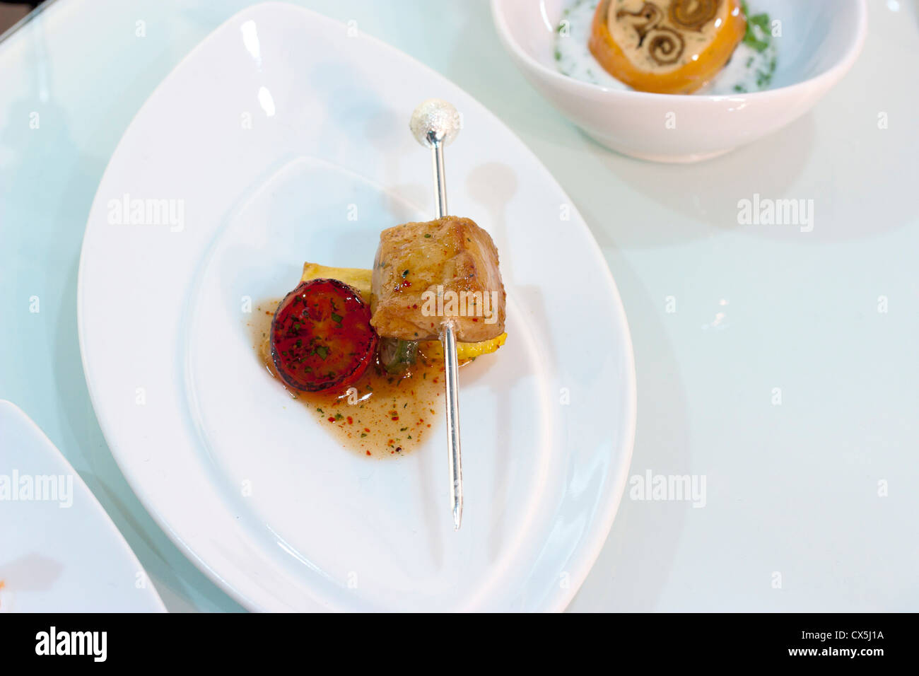 Small delicious finger Food art composition Stock Photo - Alamy