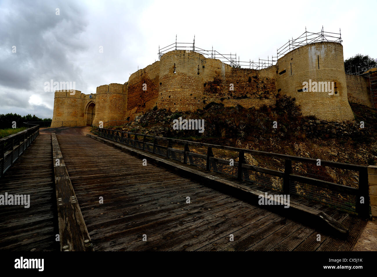 Falaise Castle wide angle shot Stock Photo - Alamy