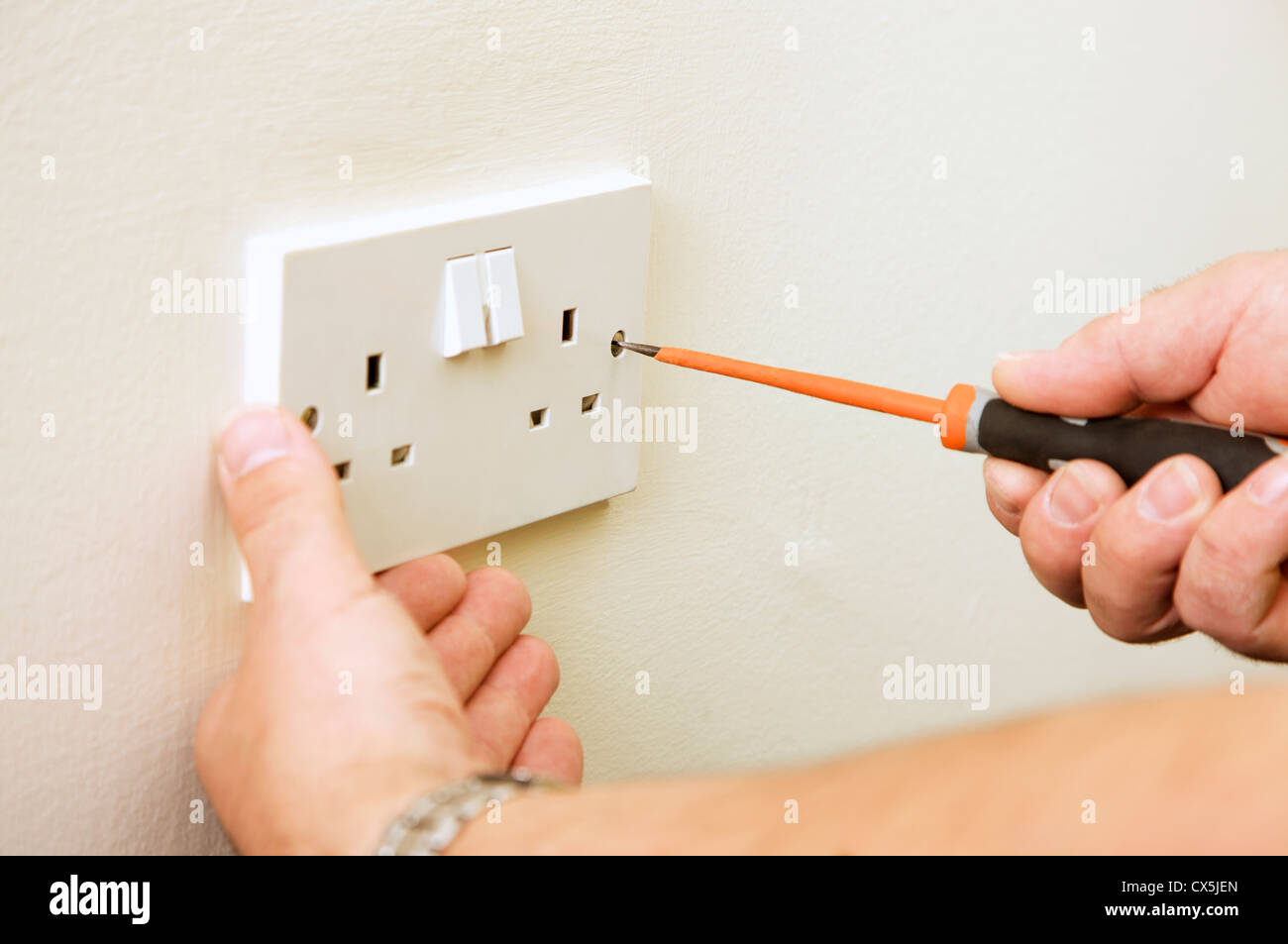 plug socket maintenance Stock Photo - Alamy