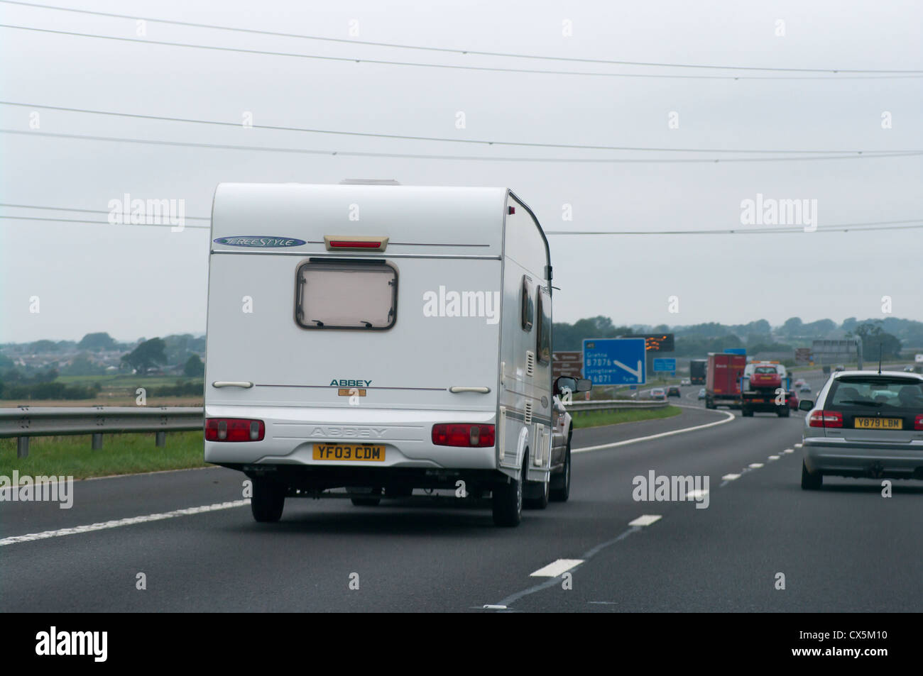 Car towing caravan hi-res stock photography and images - Alamy