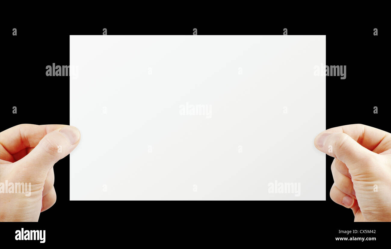 holding paper in hand Stock Photo - Alamy