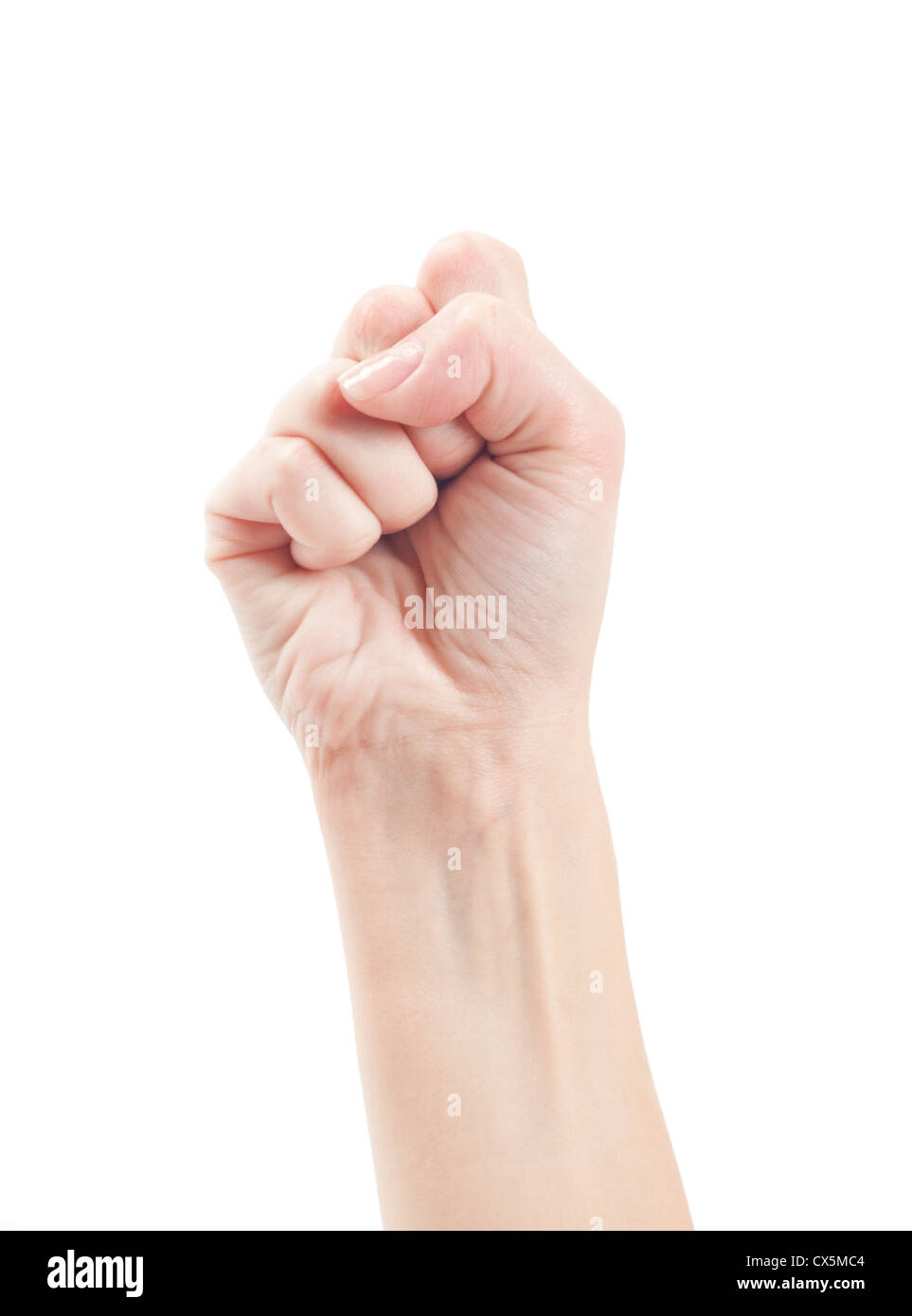 Fist. Gesture of the hand on white background Stock Photo - Alamy