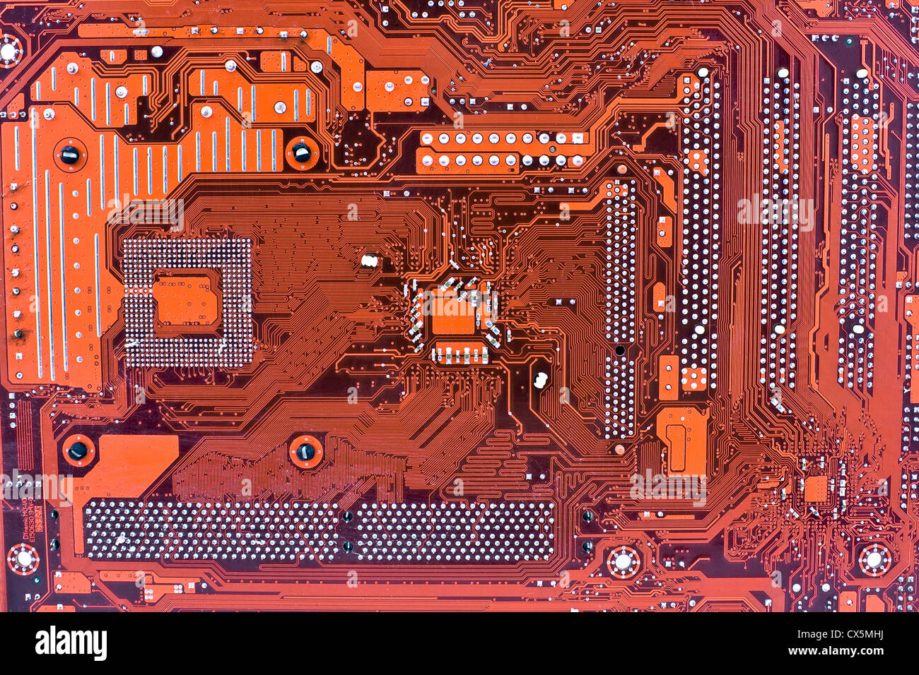 Red computer circuit board Stock Photo - Alamy