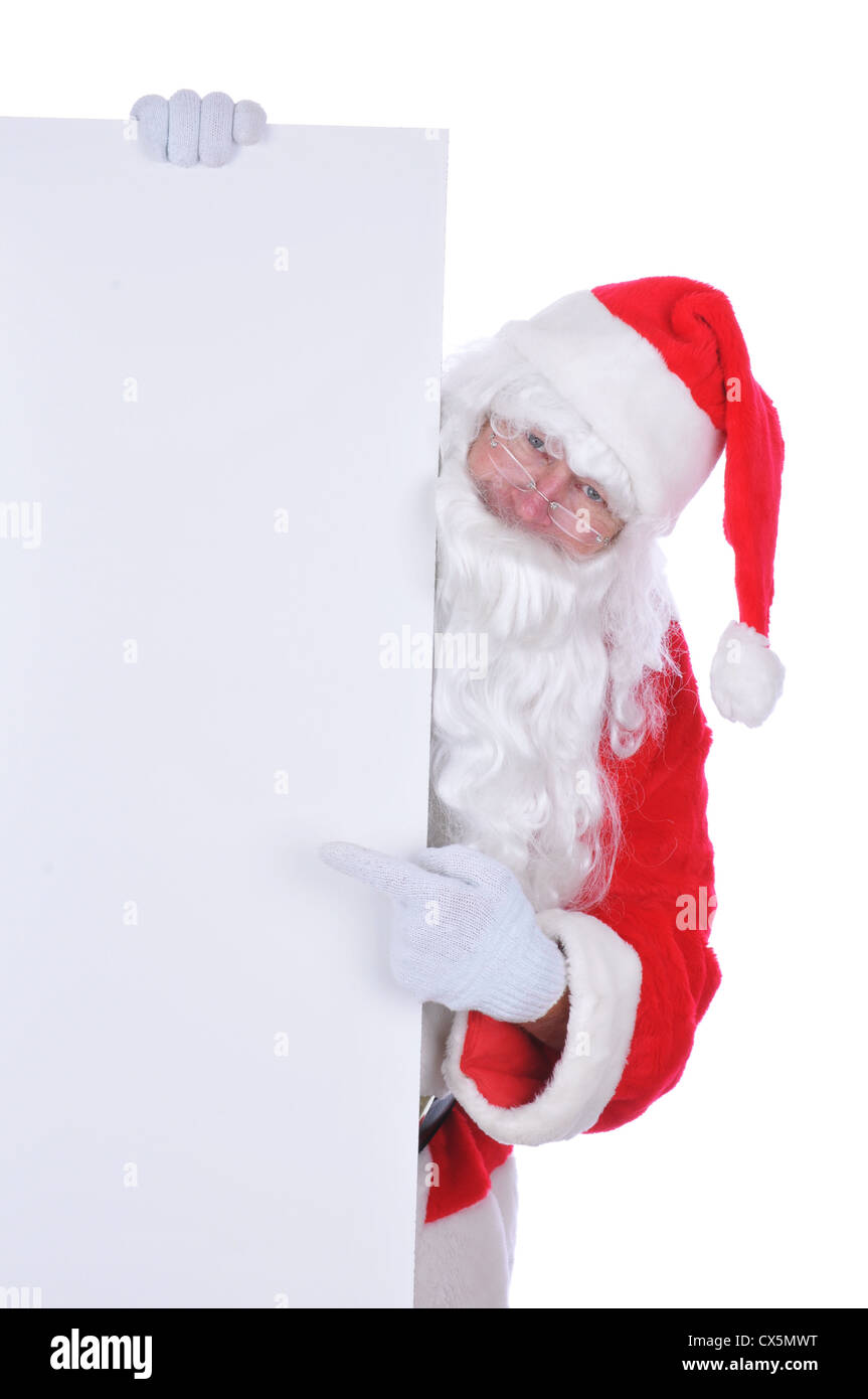 Santa with blank sign hi-res stock photography and images - Alamy