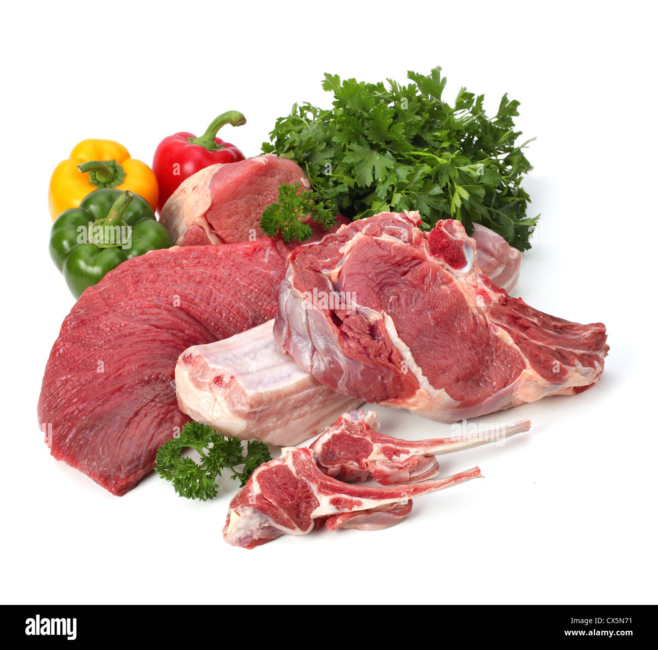 Raw meat Cut Out Stock Images & Pictures - Alamy