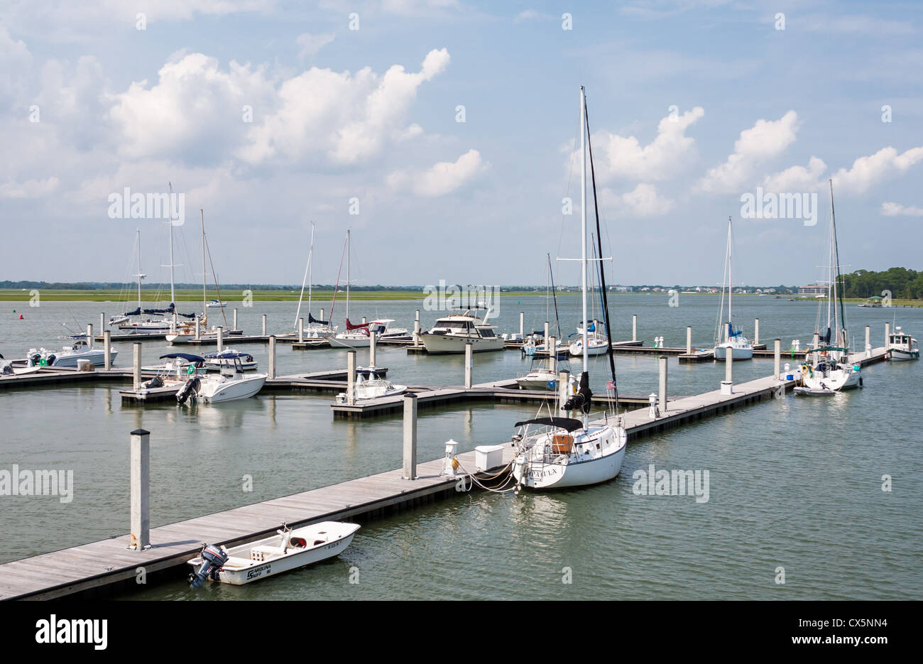 Boats In The Harbor Stock Photo - Alamy