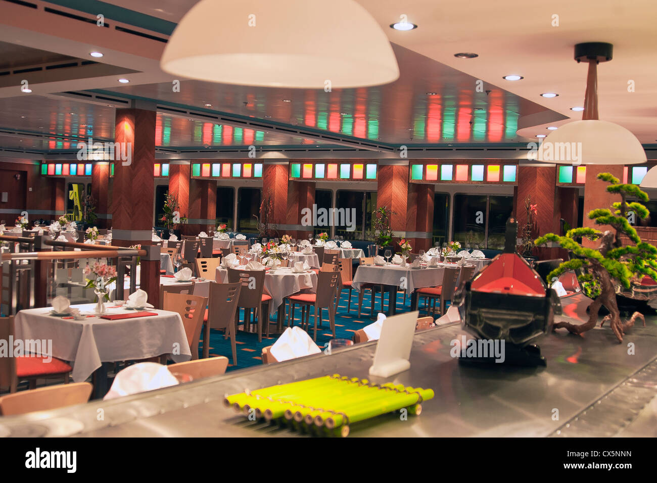 Sushi bar and restaurant, cruise ship Stock Photo - Alamy