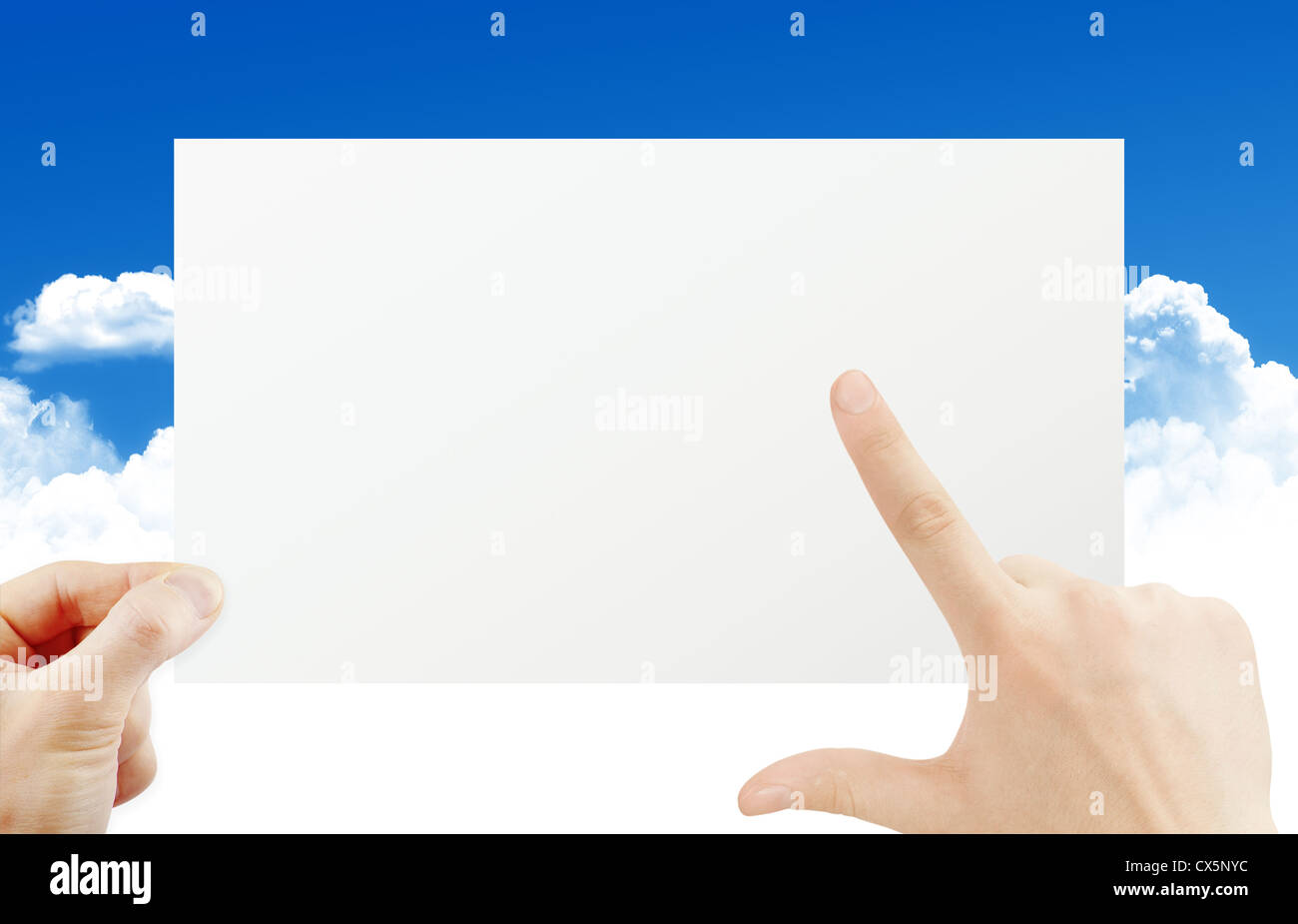 Hand holding paper Stock Photo - Alamy