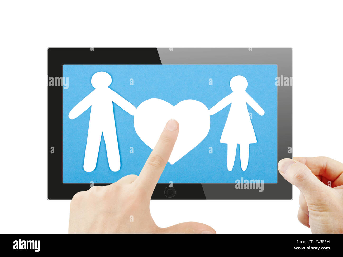 Black generic tablet pc, 3d render Stock Photo - Alamy