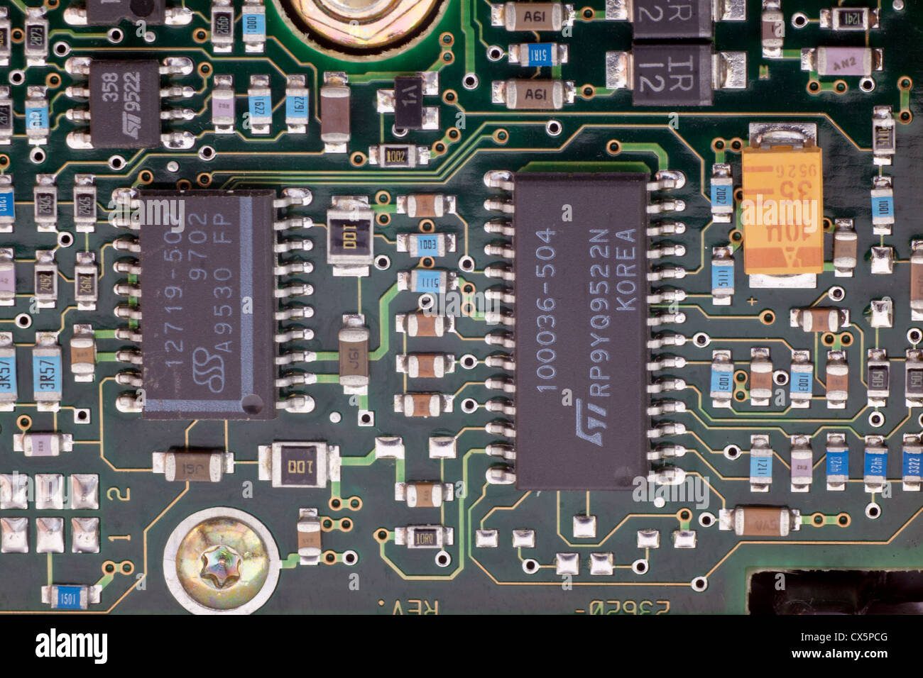 Close up of a computer circuit board Stock Photo - Alamy