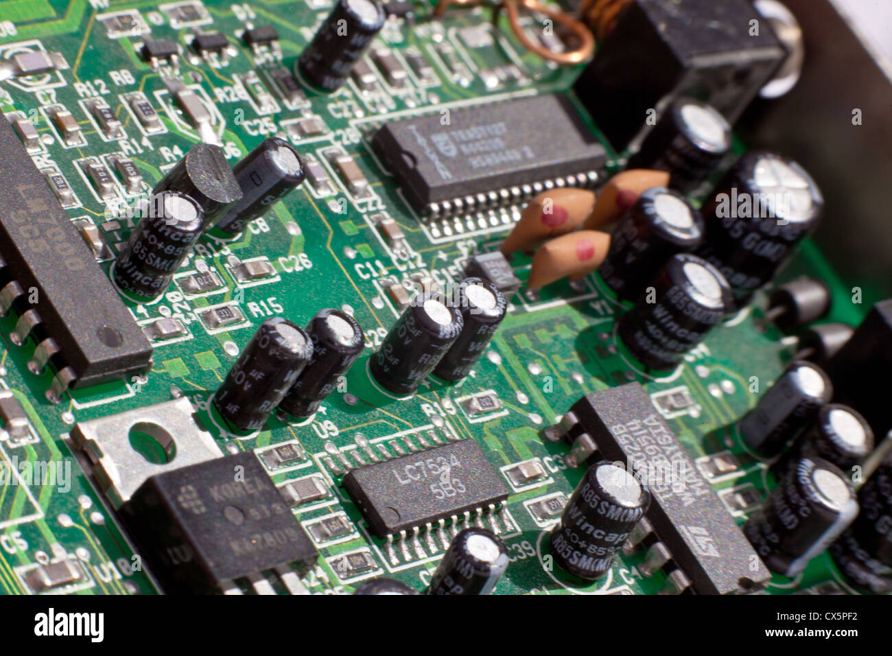 Close up of a computer circuit board Stock Photo - Alamy