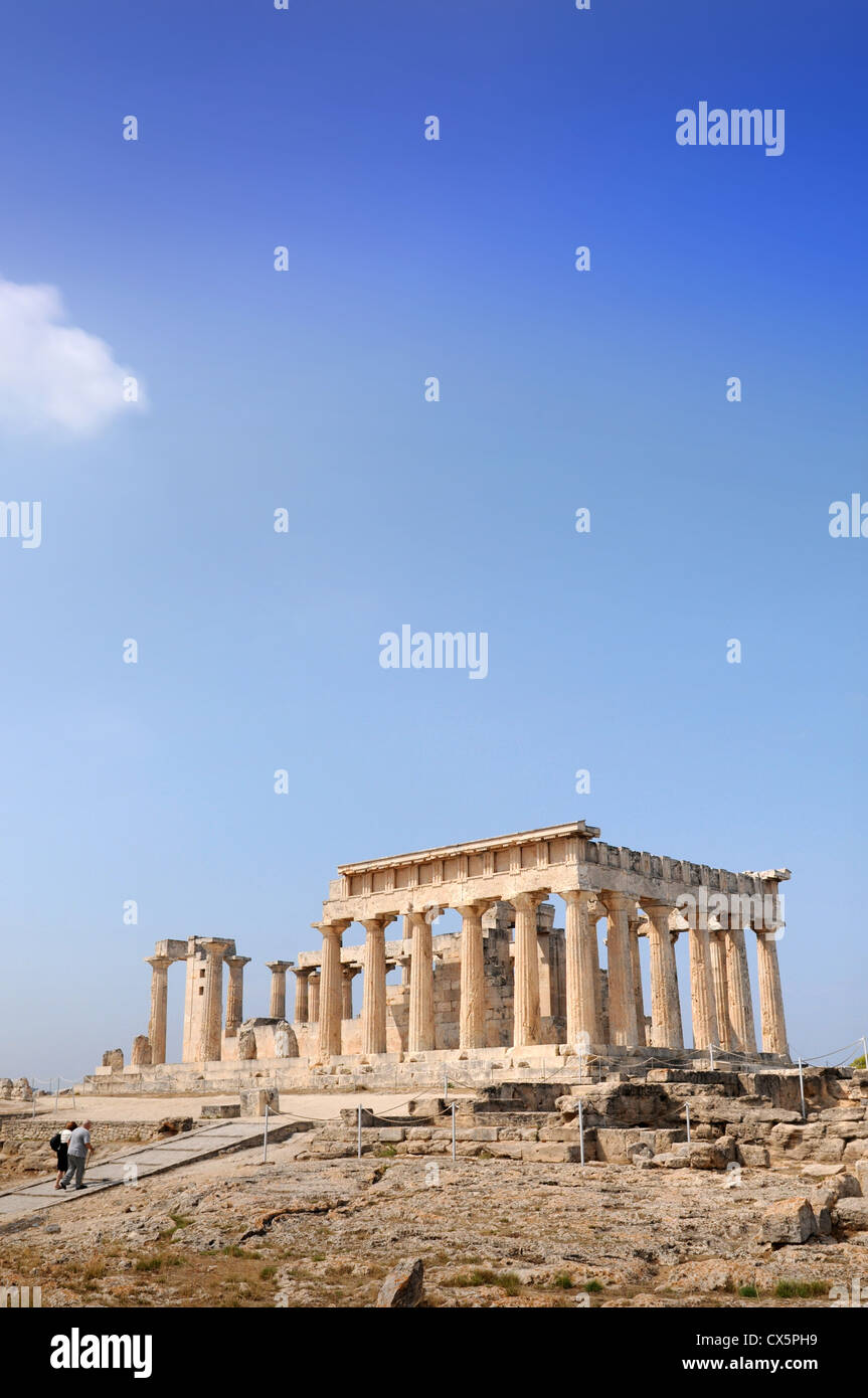 The Temple of Aphaia or Afea on the greek island of Aegina Stock Photo ...