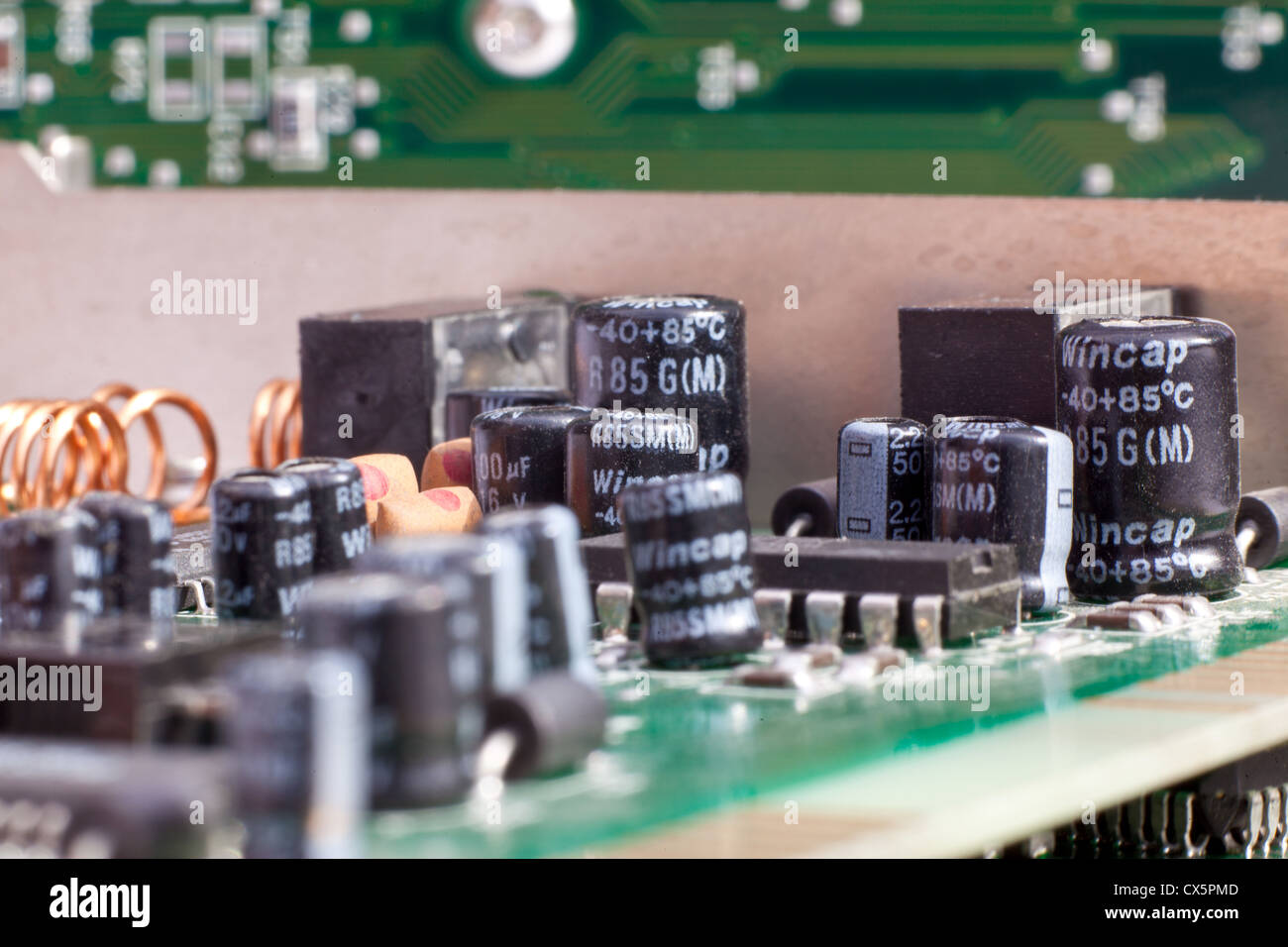 Close up of a computer circuit board Stock Photo - Alamy
