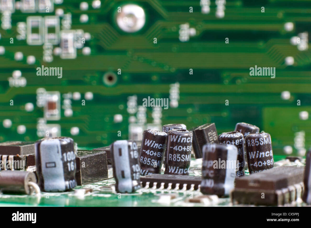 Close up of a computer circuit board Stock Photo - Alamy