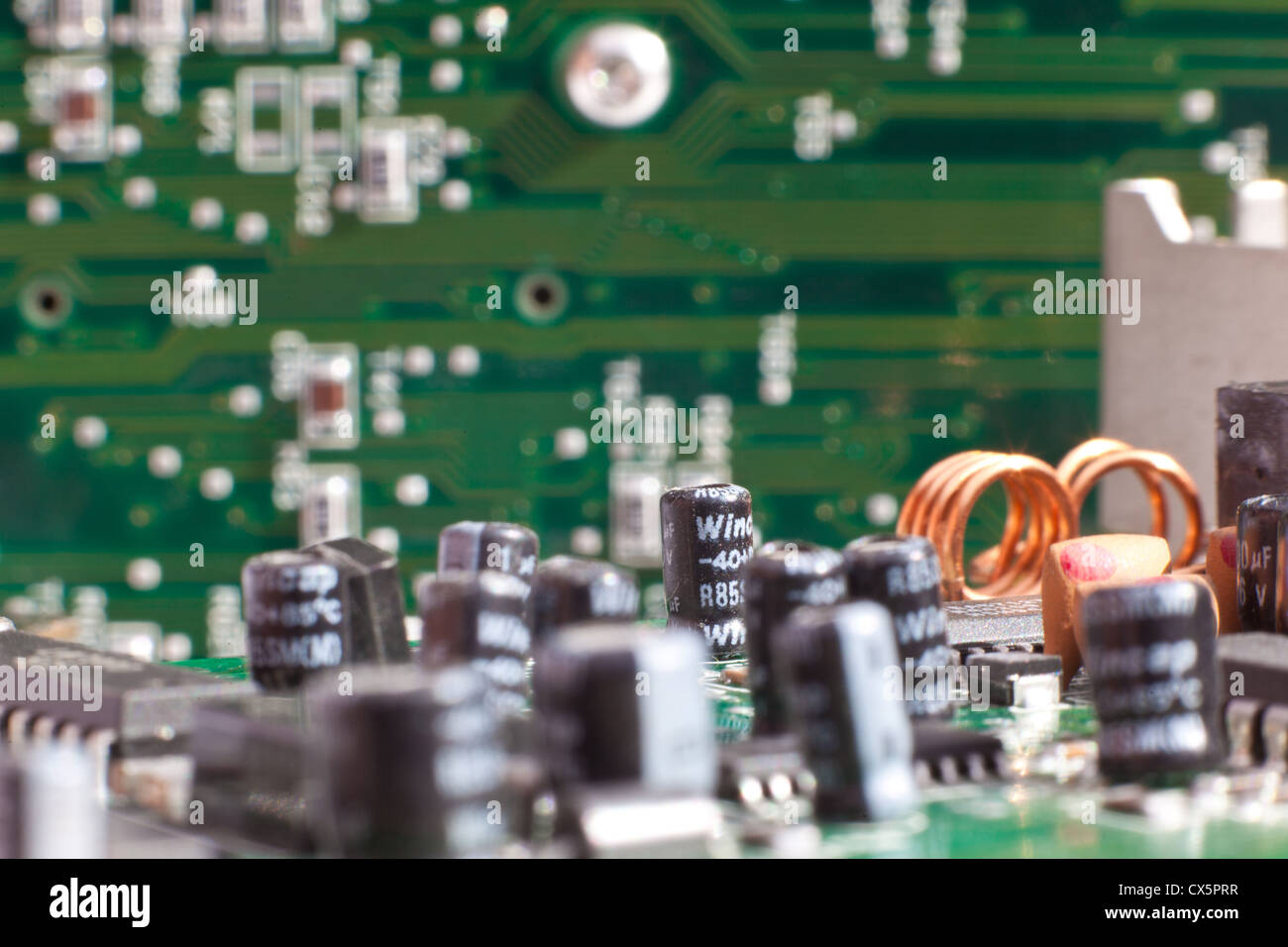 Close up of a computer circuit board Stock Photo - Alamy