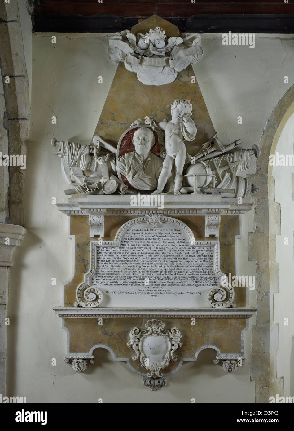 Shadoxhurst, Kent, Molloy monument by Sir Henry Cheere Stock Photo - Alamy