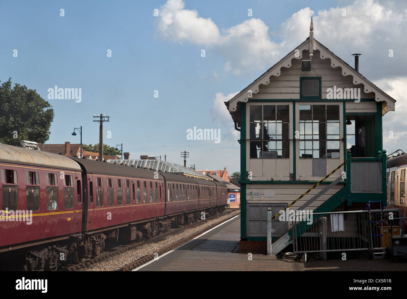 Platform and Signal Box Stock Photo - Alamy