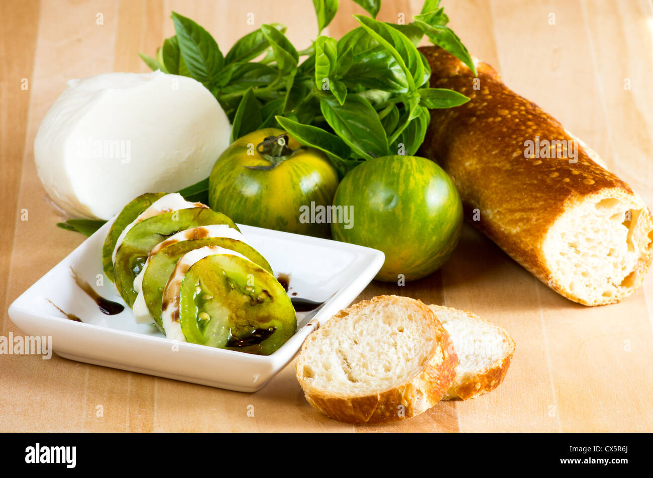 Tomato mozzarella and basil hi-res stock photography and images - Alamy