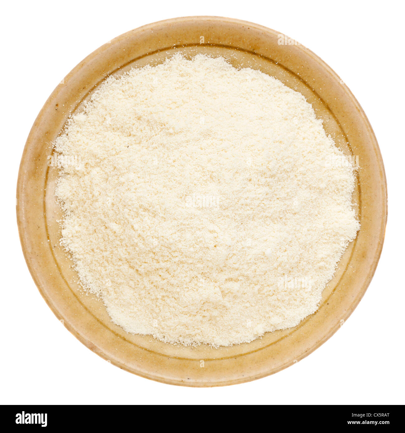 whey protein powder in a small ceramic bowl Stock Photo - Alamy