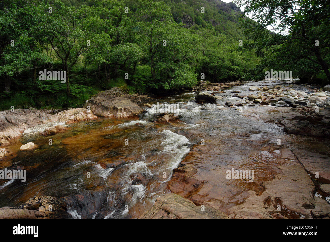 The River Nevis above the Lower Falls, Glen Nevis, Scotland Stock Photo ...