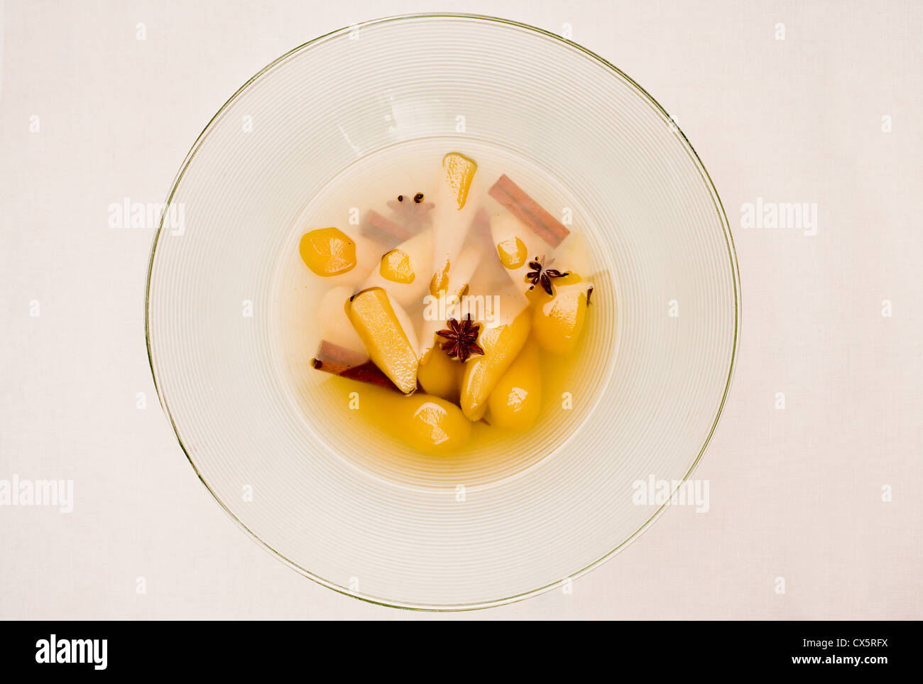 spiced pickled pears Stock Photo - Alamy