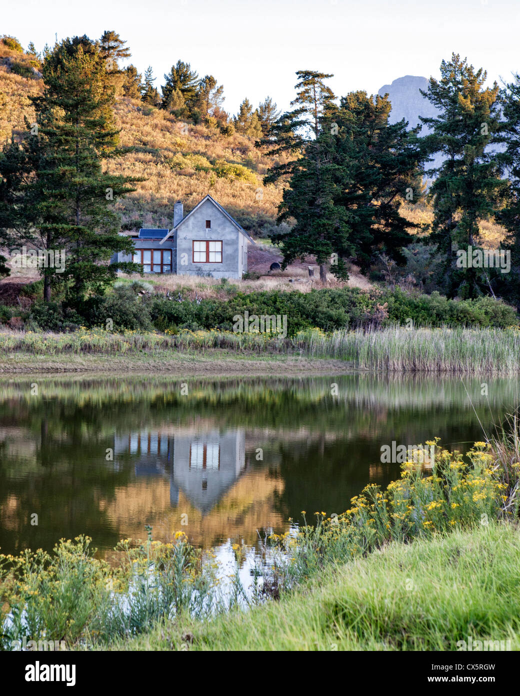 Farm house and irrigation dam - Greendale Farm, Western Cape, South ...