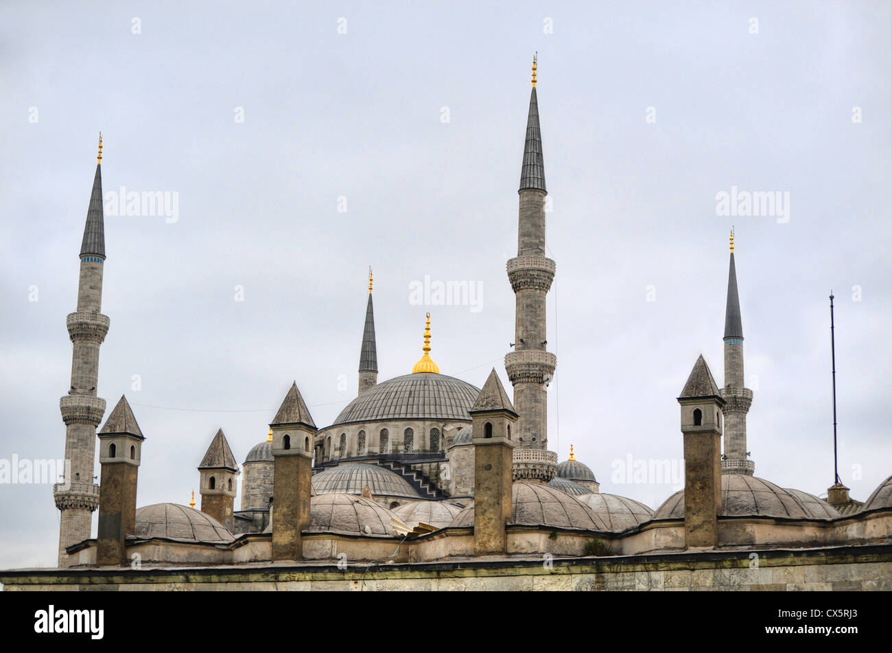 The minarets of the Sultan Ahmed Mosque (Blue Mosque) in Istanbul, Turkey Stock Photo - Alamy