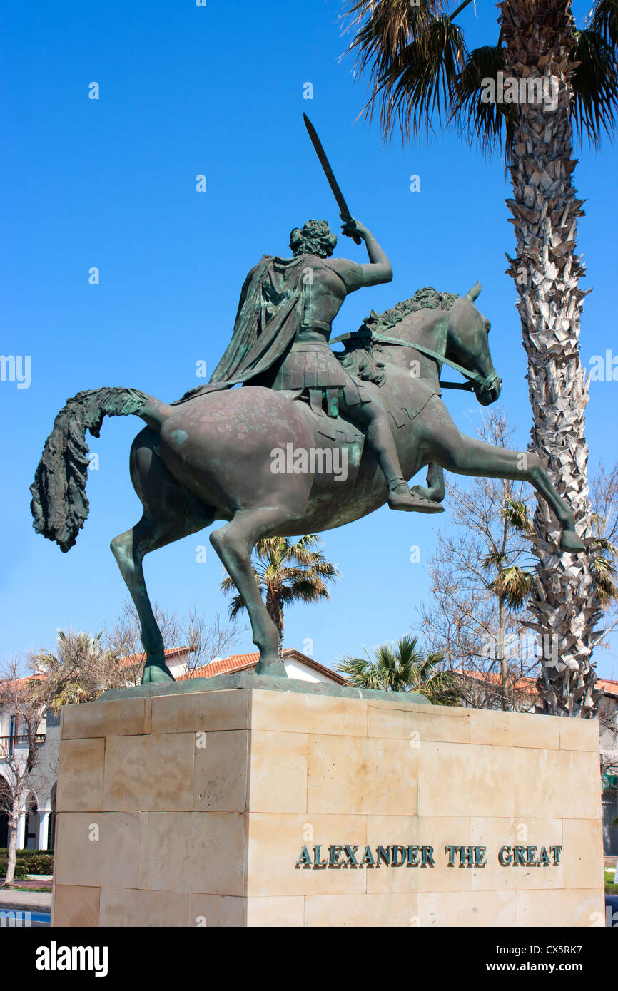 Bronze statue of Alexander the Great, Paphos, Cyprus Stock Photo - Alamy