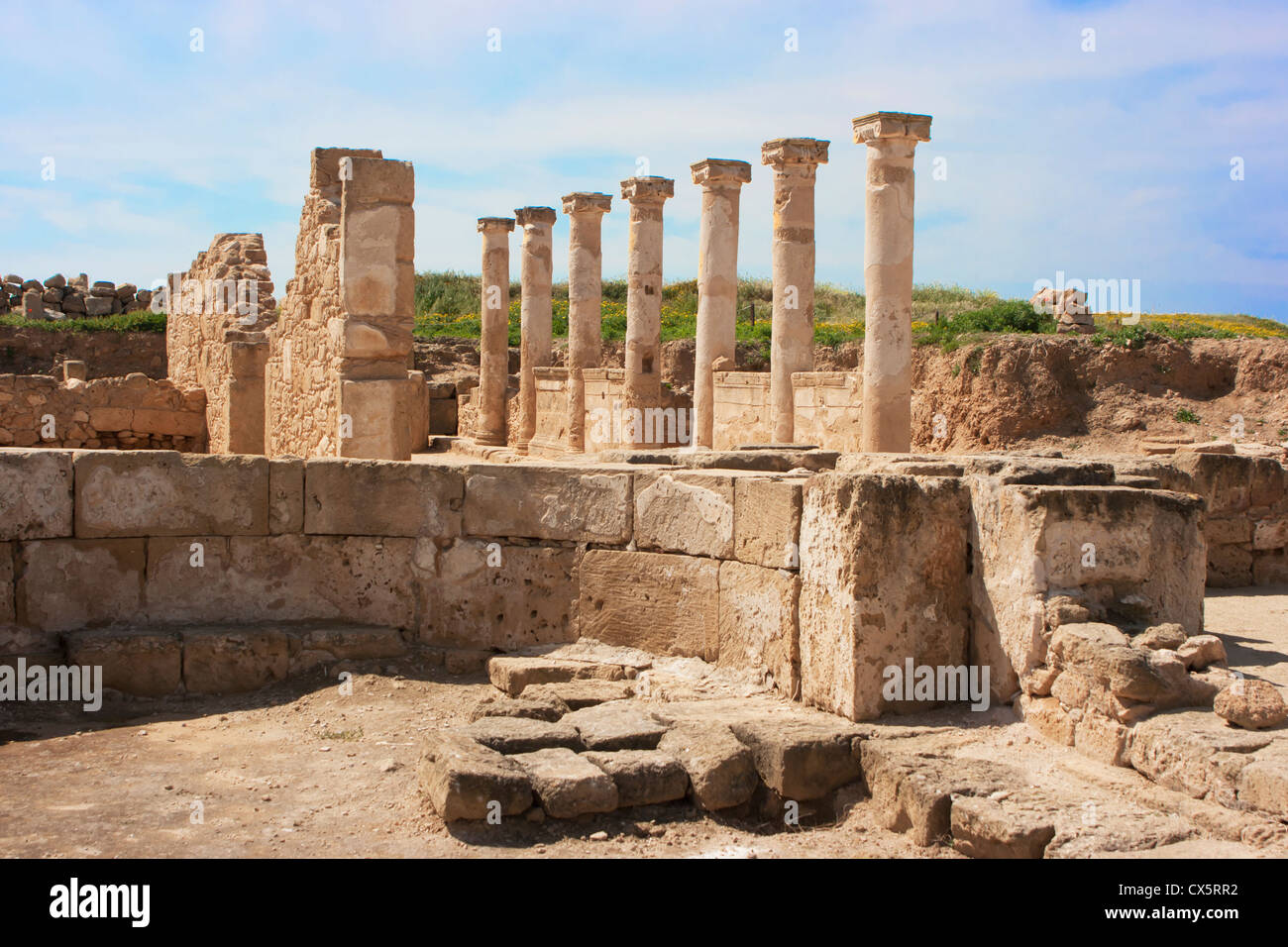 Roman ruins at Paphos, Cyprus Stock Photo - Alamy
