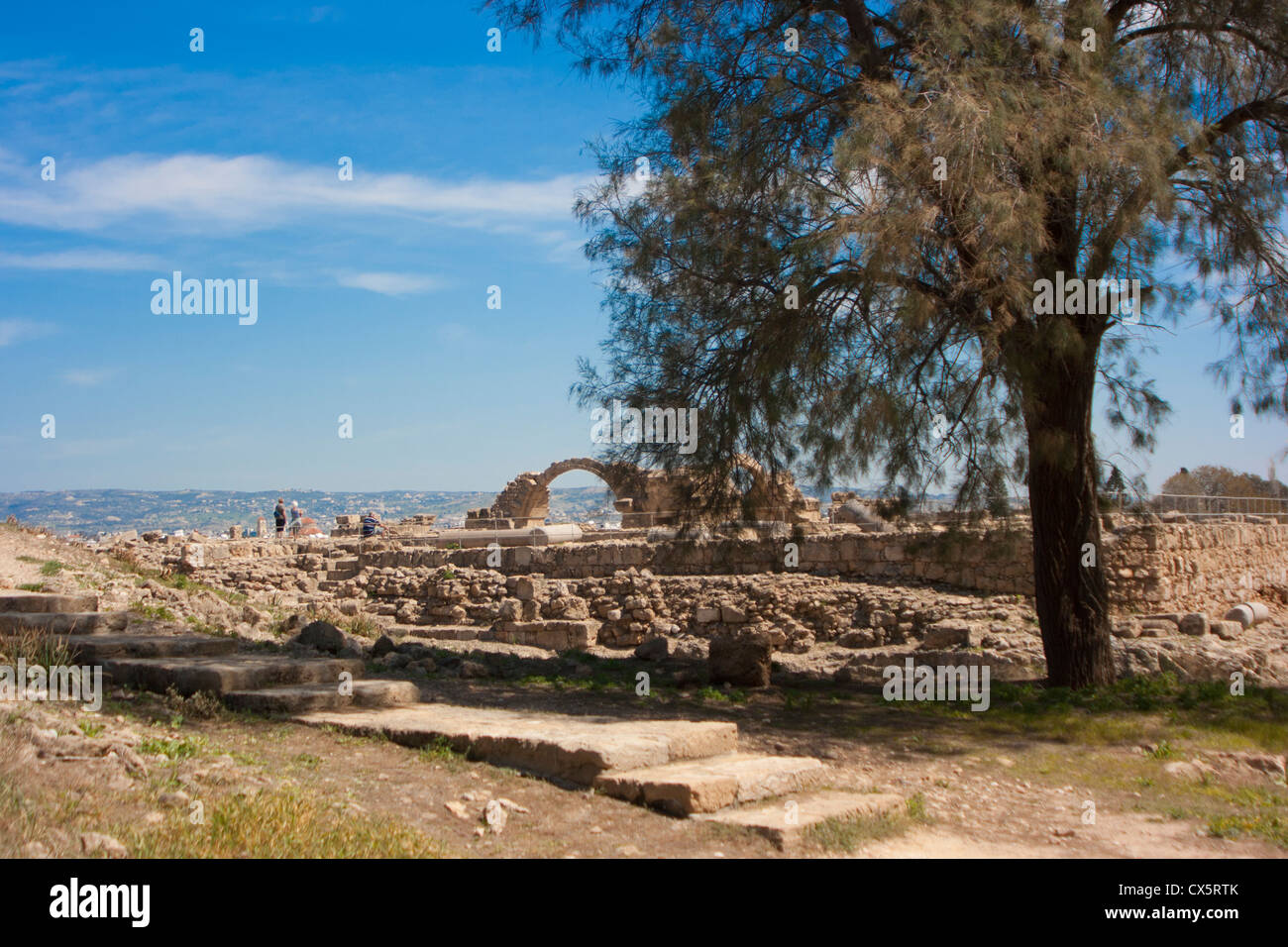 Sightseers at Roman ruins, Paphos, Cyprus Stock Photo - Alamy