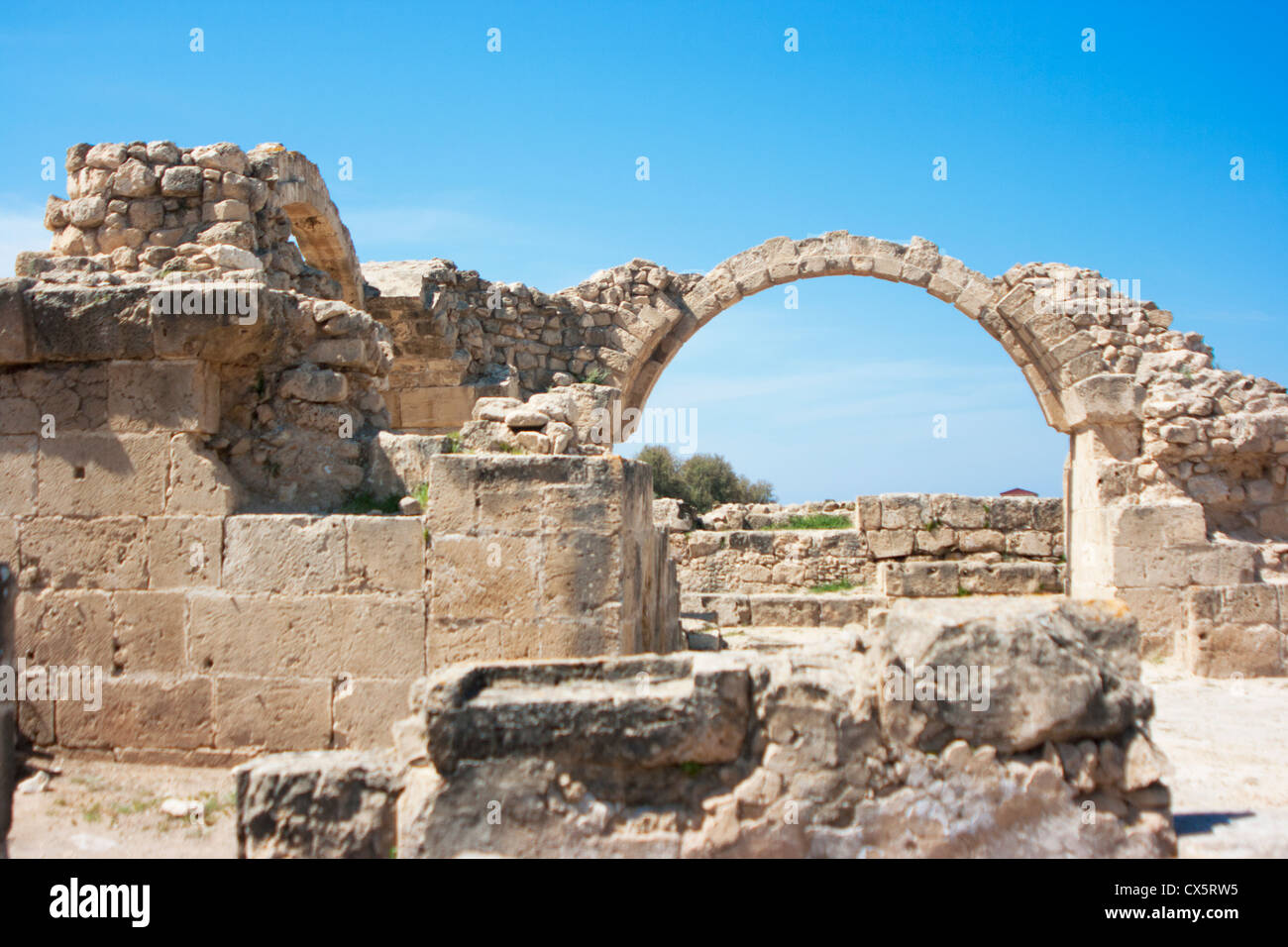 Roman ruins at Paphos, Cyprus Stock Photo - Alamy