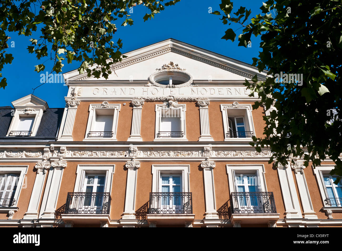 "Grand Hotel Moderne" classical architectural building - France Stock ...