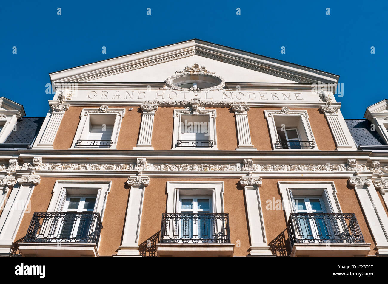 "Grand Hotel Moderne" classical architectural building - France Stock ...