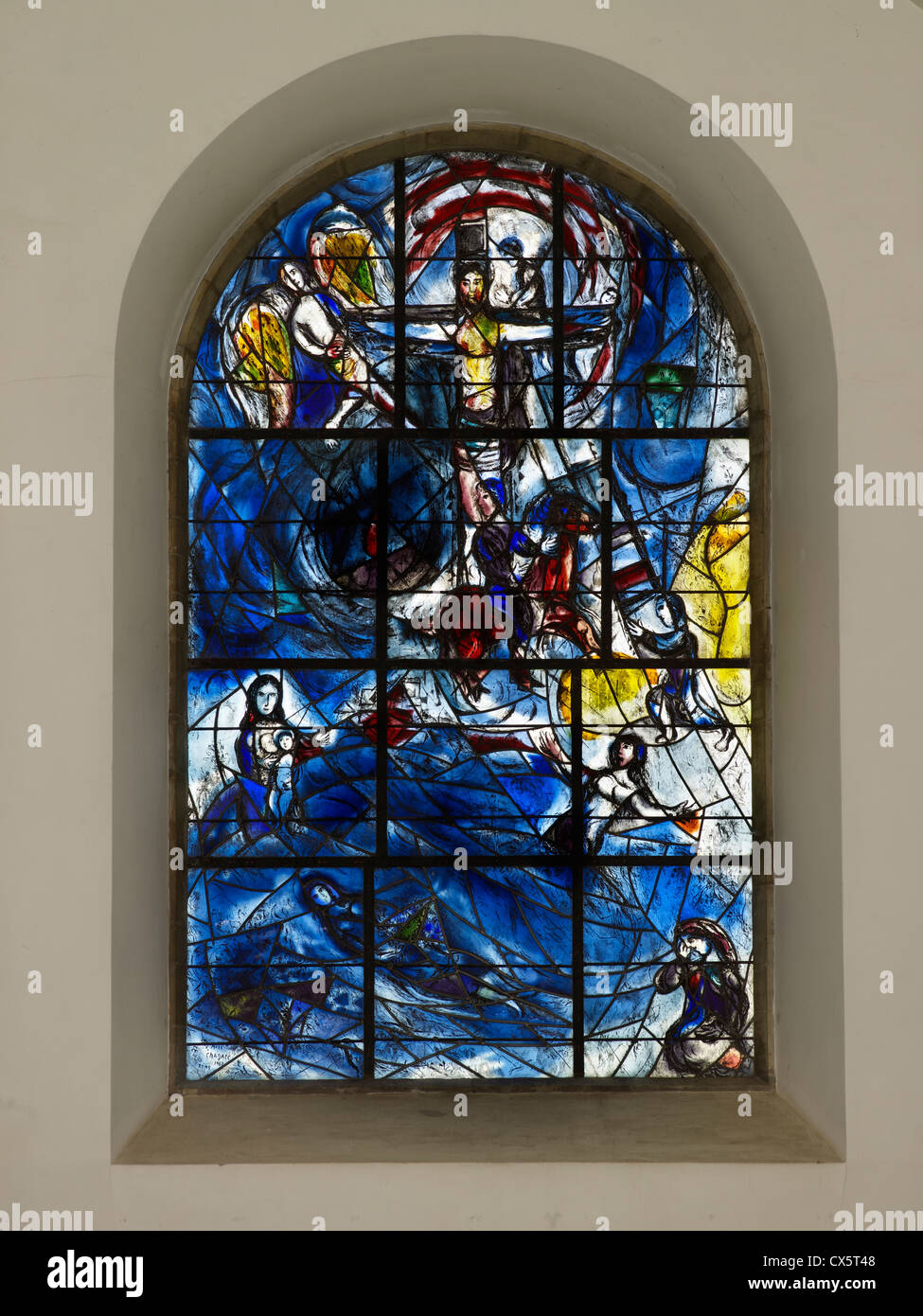 Tudeley, Kent. All Saints, East window by Marc Chagall Stock Photo - Alamy