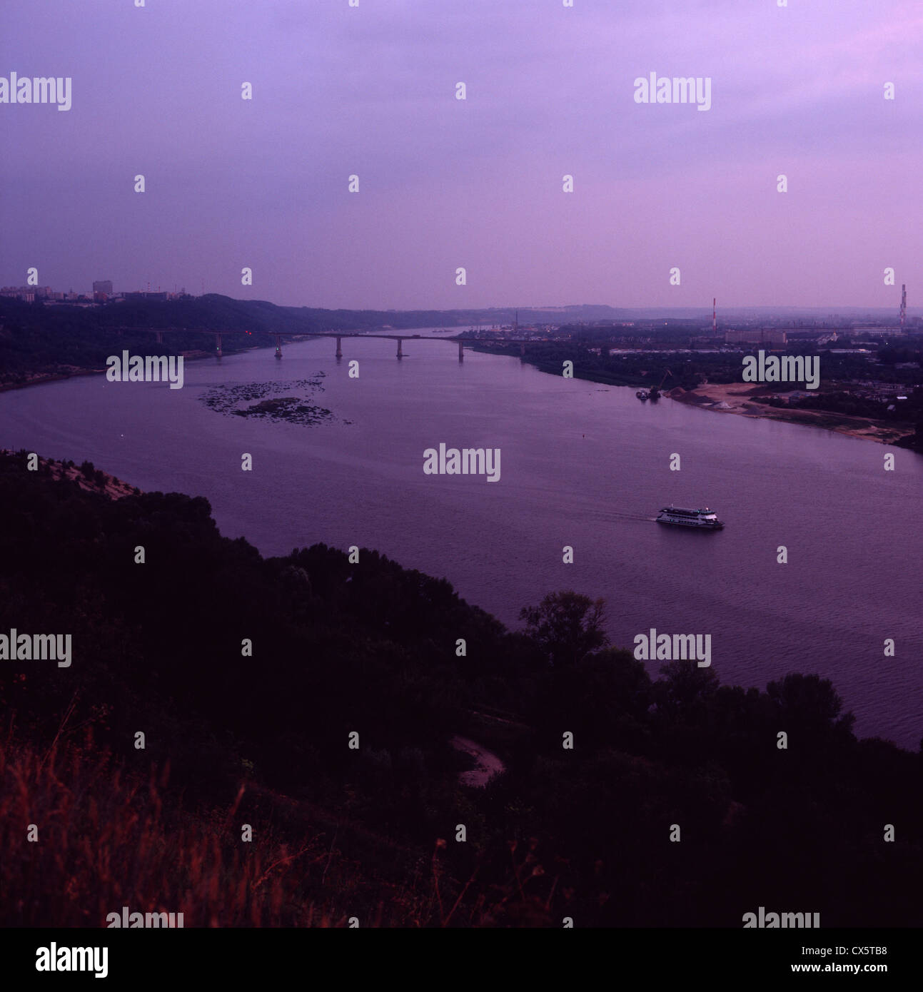 Oka river in a dusk Stock Photo - Alamy