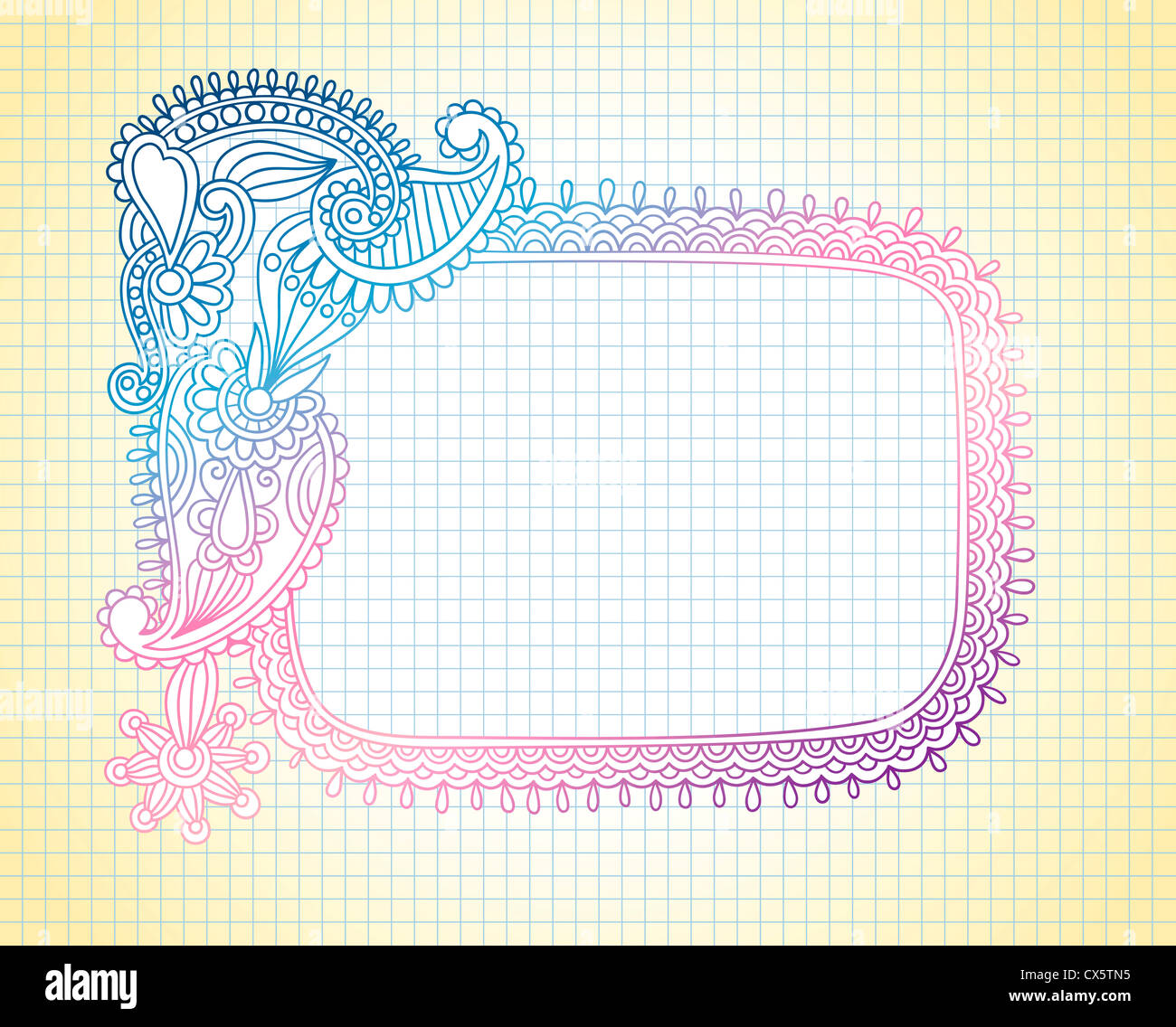 Hand Drawn Sketchy Notebook Doodle Frame Stock Photo - Alamy